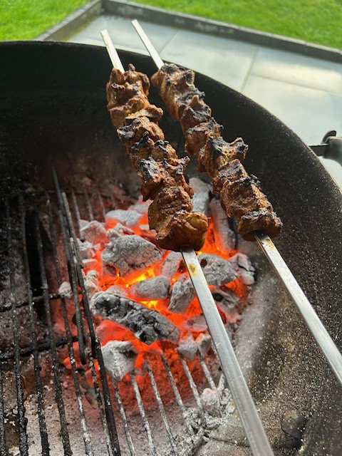 Russian Ukrainian Design Long Barbecue Skewers in the UK